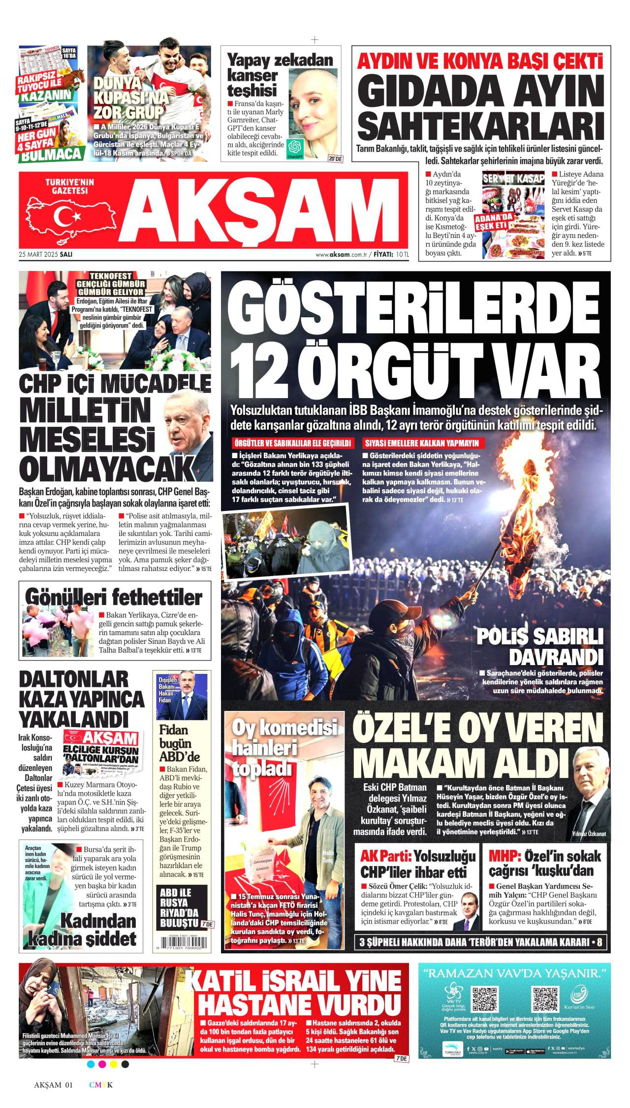 Akşam Gazetesi Manşetleri, Gazeteler